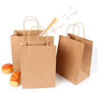 China Biodegradable Recycled High Quality Handle Kraft Brown Paper Bag for sale