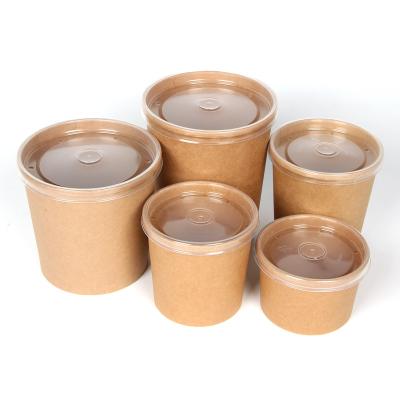 China 8oz 12oz 16oz 26oz 32oz Takeaway Disposable Kraft Paper Bowls for sale