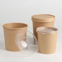 China 8oz 12oz 16oz 26oz 32oz Takeaway Disposable Kraft Paper Bowls for sale