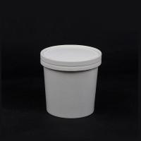 China Fast Food Double Wall 300g White/Kraft Paper Takeaway Soup Bowl With Paper Lid for sale