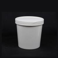 China Fast Food Double Wall 300g White/Kraft Paper Takeaway Soup Bowl With Paper Lid for sale