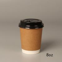 China 8oz 14oz 16oz Disposable Paper Hot/Cold Coffee Cups With Black PP Lid for sale