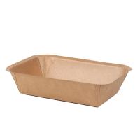 China Square Disposable Kraft Paper Plate For Fruits/Fried Food/ Barbecue/Vegetables Packing for sale