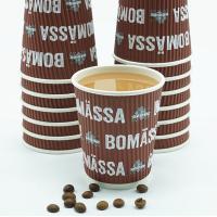 China Factory Price Cheap Disposable Hot Drink Ripple Away Water Coffee Paper Cups for sale