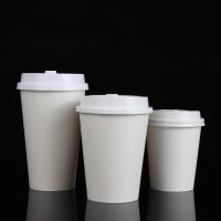 China PE Coating Coffee Disposable Paper Cups With Lid For Hot Drinking for sale