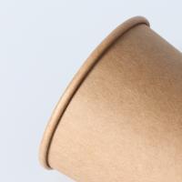 China Disposable Single Wall Brown Kraft Paper Coffee Cups For Hot Drinking for sale