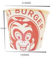 China 150oz Disposable Paper Food Buckets Biodegradable For Popcorn for sale