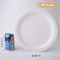 China 18cm Round Disposable Shatter Proof Kraft Paper Plate Biodegradable White Paper Plate for sale
