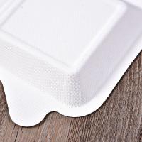 China Food Grade Square Paper Tray , FDA Disposable Biodegradable Paper Plates for sale