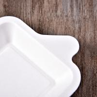 China Food Grade Square Paper Tray , FDA Disposable Biodegradable Paper Plates for sale