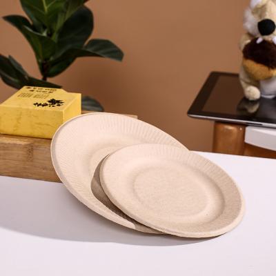 China GB/T 36787-2018 15cm Disposable Paper Fast Food Plates Environmentally Friendly Quality Paper Plates for sale