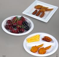 China Made of Natural Sugarcane Fibers Eco Friendly Fully Biodegradable Disposable White Bagasse Plate for sale