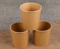 China Thickened Disposable Paper Soup Bowls Take Out Porridge Cup With Lids for sale