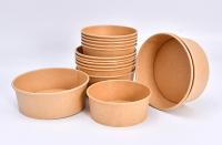 China Packaging Kraft Paper Soup Bowl Round Fast Food Salad Vegetable Lunch Bowls for sale