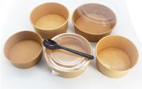 China Biodegradable Paper Salad Bowl Disposable Takeaway Lunch Box Salad Bowls for sale