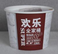 China Paper Fried Chicken Bucket Happy Family Bucket Paper Food Buckets With Lid for sale