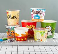 China Wholesale Disposable Paper Popcorn Buckets Fried Chicken Buckets Paper Food Buckets for sale
