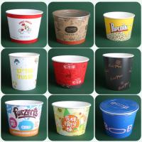 China Wholesale Disposable Paper Popcorn Buckets Fried Chicken Buckets Paper Food Buckets for sale