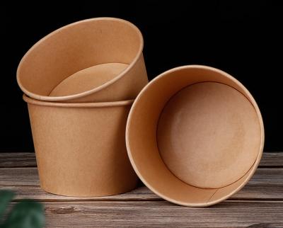 China Food Packaging Grade Disposable Paper Round Bowls Leak Proof 500-1300ML for sale