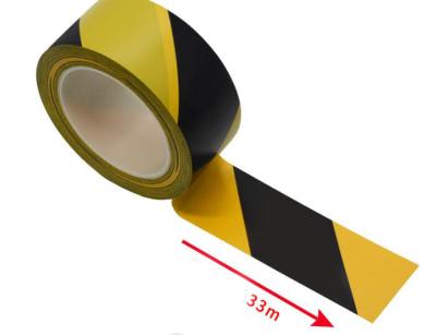 China Clean Room ESD Products Ground Warning Esd PVC Floor Marking Tape Yellow Black for sale