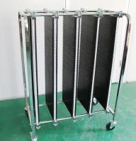 China Stainless Steel ESD PCB Storage Trolley Carts Four Wheels Anti Static Workshop for sale