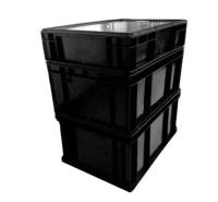 China Industrial-Grade Black ESD Storage Totes | Corrosion & Static Resistant for Electronics Assembly & Logistics for sale