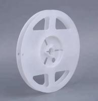 China Eco-friendly PS Plastic Spool, 7-inch Size, Available in 8/12/16mm Widths, with Black/White/Milky White Color Options for sale