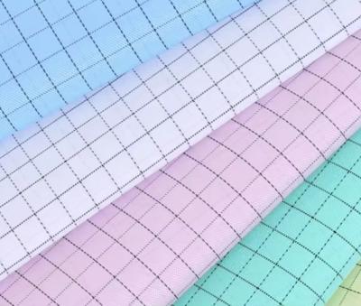 China 5mm Stripe ESD Polyester Knitted Antistatic Fabric, lint‑free and non‑shedding, for cleanroom workwear. for sale