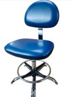 China DLX-YK-61 Blue ESD Chair with Anti Static PU Leather Seat Adjustable Cleanroom Chair for Electronics Workshop for sale