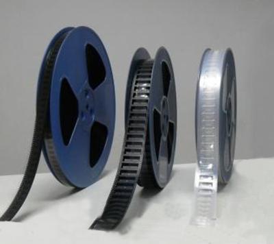 China 44mm and 56mm Black Embossed PS Tape for Electronic Component Protection and Transport for sale
