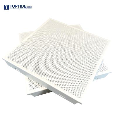 China Fireproof  Metal Suspended Clip In Ceiling Indoor Perforated aluminum Ceiling for sale