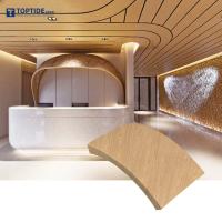 China Custom Wood Grain Curved Aluminium Ceiling Panel Suspension System Material for sale