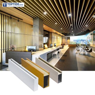 China Commercial Building Material Waterproof Metal Ceiling System Linear Aluminum Baffle Ceiling for sale