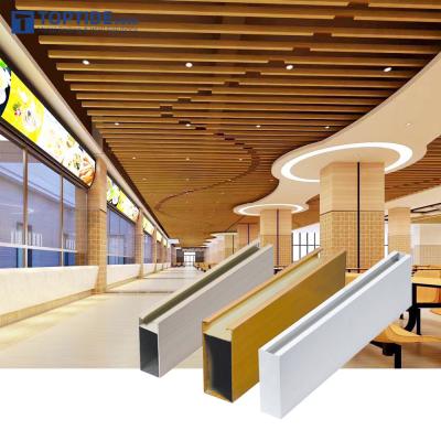 China SONCAP Powder Coating Metal Baffle Ceiling Strip For Decoration for sale
