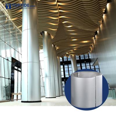 China Wall Mounted Metal Column Wrappers With Powder Coating Surface Treatment for sale