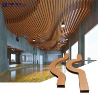 China Geometry Special Design Metal Linear Strip Ceiling Curved aluminum Baffle Ceiling for Building Materials for sale