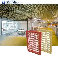 China Interior Architectural White Slat Metal Panel Board Decorative Mesh Suspended T Bar Ceiling Installation for sale