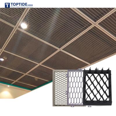 China Wear Resistance Metal Mesh Ceiling Panel Partition With Customized Aperture Possibilities for sale