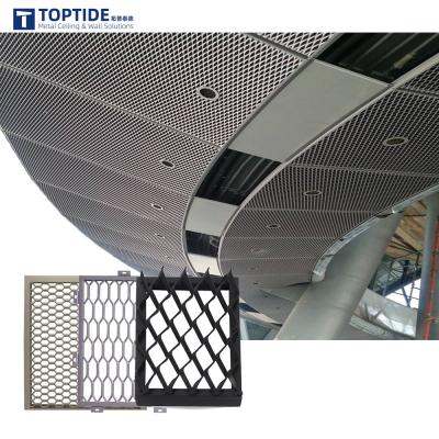 China Custom Metal Mesh Ceiling Panel Fireproof Edge Treatment Decorative Partition Screen for sale