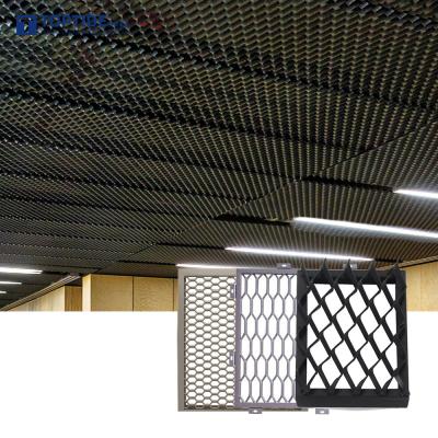 China Fireproof Powder Coated Aluminum Mesh Ceiling Panel Customized Edge Treatment Custom for sale