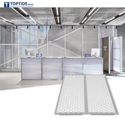 China Customized Thickness Aluminum Mesh Perforated Ceiling For Commercial Buildings for sale