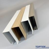 China RAL9016 Hanging U Shape 100mm Linear False Ceiling Square Tube for sale