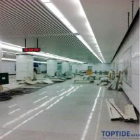 China Interior Architectural Timber Slat Metal Panel Decorative Suspended Baffle Ceiling Installation for sale