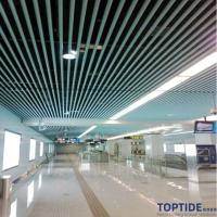 China Interior Architectural Timber Slat Metal Panel Decorative Suspended Baffle Ceiling Installation for sale
