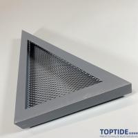 China Acoustic False Metal Triangle Ceiling Tile Railway Station Galvanized Steel Mesh Panel for Airport for sale