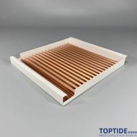 China 300mm Waterproof Suspended Corrugated Aluminium Hook On Ceiling Panel Orange Exterior Wall Ceiling Sandwich Cladding for sale
