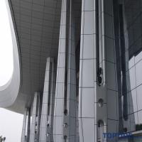 China 2mm Windproof Double Curved Aluminum Decorative Panel For Outdoor Eaves for sale