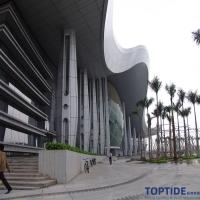 China 2mm Windproof Double Curved Aluminum Decorative Panel For Outdoor Eaves for sale
