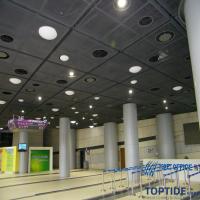 China Diamond Mesh Suspended Matal Ceiling Buidling Floating Aluminium Wire Panels With Frame for sale