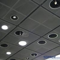 China Diamond Mesh Suspended Matal Ceiling Buidling Floating Aluminium Wire Panels With Frame for sale